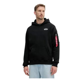 Alpha Industries Homme, Sweatshirts et sweats &agrave; capuche, Noir, Taille: 2XL Sweat &agrave; capuche Signature