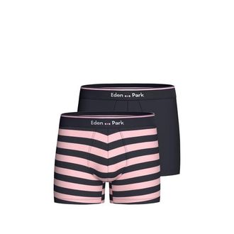 Eden Park Lot de 2 boxers ray&eacute;s en jersey de coton stretch