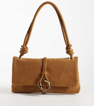 Dolce Vita Amina sac port&eacute; &eacute;paule en cuir avec d&eacute;tails dor&eacute;s couleur cognac-Marron