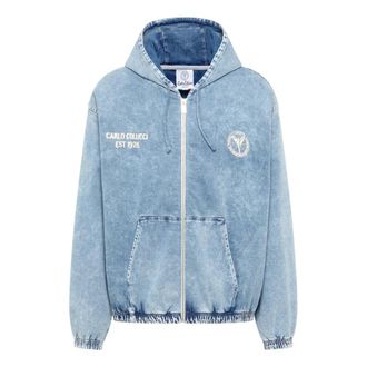 Carlo Colucci Sweatjacke - Almost Denim - - Jackets - Herren - Blau - L