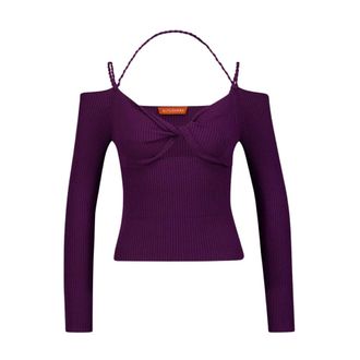 Altuzarra Bralette-Stil Lila Pullover mit Cut-out-Detail - - Tops - Damen - Lila - S