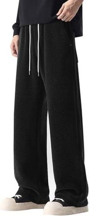 Generic Pantalon dentra&icirc;nement extensible pour homme - Taille &eacute;lastique - Respirant, l&eacute;ger et confortable, Noir, 3XL