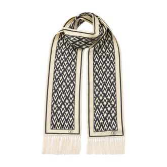 Valentino Garavani T&uuml;cher & Schals - Schal aus Seide - Gr. unisize - in Creme - f&uuml;r Damen