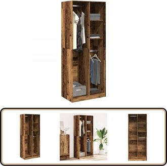 vidaXL Kleiderschrank Altholz-Optik 80x50x200 cm Holzwerkstoff - Vidaxl