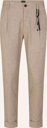 Strellson Bundfaltenhose Louis braun