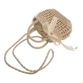 Frcolor Sac Épaule Tressé Creux pour Plage Sac Seau à Porter Croisé Main et Spacieux pour Vacances et Sorties Décontractées