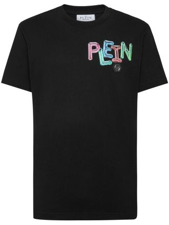Philipp Plein t-shirt en coton à logo imprimé - Noir