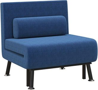 HOMCOM Homcom - Schlafsessel, Klappsessel mit Bettfunktion, R&uuml;ckenkissen, klappbarer Relaxsessel in Leinenoptik, Verstellbare R&uuml;ckenlehne, bis 150 kg