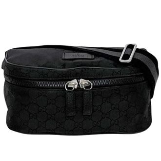 Gucci unisex, Pre-owned, Noir, Taille: ONE Size Sac Ceinture en Nylon Pre-owned
