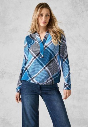 Cecil Langarmbluse mit Elastiksaum