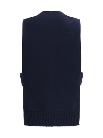 Miu Miu Cashmere Cardigan Vest - Navy