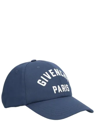 Givenchy BPZ0BWP0XV_410 Embroidered Logo Cotton Baseball Cap - Blue