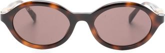 Gucci Logo Oval-frame Sunglasses