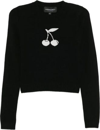 Cynthia Rowley Femme, Pulls, Noir, Taille: 38 FR Cherries On Top Sweater