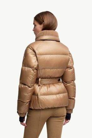 Moncler Quilted Nylon Down Jacket - Camel