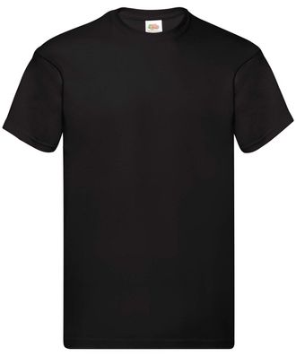 Fruit Of The Loom Herren T-Shirt Original T M L XL XXL 3XL 4XL 5XL auch Farbsets 61-082-0 Black 3XL