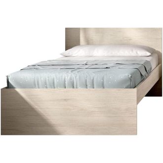 PEGANE Lit adulte couchage 90X190 coloris naturel - Longueur 194 x Profondeur 95 x Hauteur 67 cm