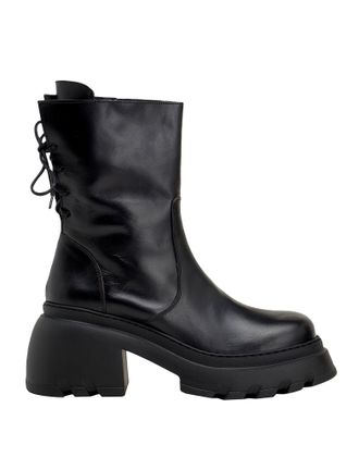 8 by YOOX LEATHER ANKLE BOOTS STRING DETAIL