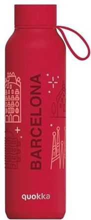 Quokka Solid with Strap - Cherry Red 630 ml Barcelona Love