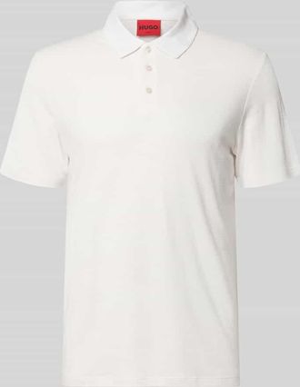 HUGO BOSS Slim Fit Poloshirt aus Lyocell-Leinen-Mix Modell DULINEN