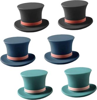 Cabilock 6st&uuml;cke Teiliges Weinflaschenverschluss Silikon Weinverschluss Hut-Form Luftdichter Flaschenverschluss Langlebig Dekorativ F&uuml;r Haushalt Party Geschenk