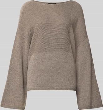 Emporio Armani Oversized Pullover aus reiner Baumwolle in Strick-Optik