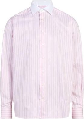 Eton Chemise droite ray&eacute;e &agrave; col contrast&eacute; en coton