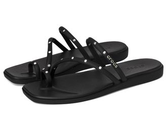 Crocs Herren Miami Studded Toe Loop Sandal Sandalen, Black, 41/42 EU