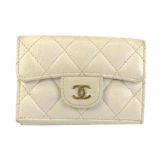 Chanel Pre-owned Matelasse Tri-Fold Short Wallet - - Pre-owned - Damen - Beige - ONE SIZE