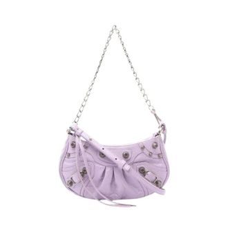 Balenciaga Pre-owned LE Cagole Mini BB sac bandouli&egrave;re en cuir - Femme - Pre-owned - Violet - Taille: ONE Size