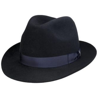 Borsalino Bogart Marengo Chapeau de Feutre de Poil (57 cm - Bleu)