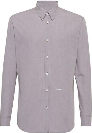 Dsquared2 chemise Relax Dan à mini carreaux - Gris
