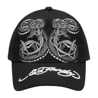 Ed Hardy Duo Snake Twill Front Mesh Trucker - - Accessories - unisex - Schwarzk - ONE SIZE