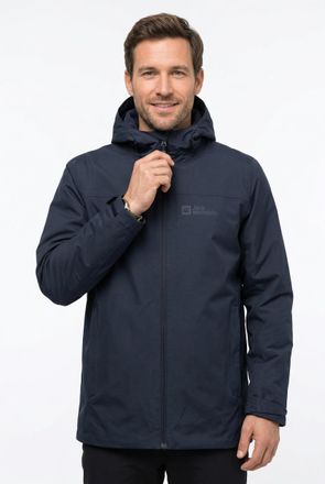 Jack Wolfskin 3-in-1-Funktionsjacke JACK WOLFSKIN TAUBENBERG 3IN1 JKT M, Herren, Gr. XXL, schwarz, Obermaterial: 100% Polyester, normal, hoch geschlossener Ausschni