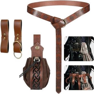 Generico Kit de ceinture Renaissance | Ensemble de ceinture et sac Renaissance pour femme - Fournitures pour conventions, théâtre, fêtes et séances photo pour 