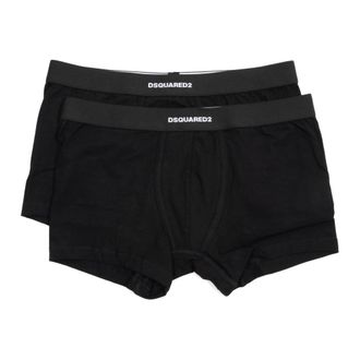 Dsquared2 Plain Boxer Briefs 2er-Pack - - Underwear - Herren - Schwarzk - 3XL