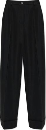 Dolce & Gabbana Femme, Pantalons, Noir, Taille: 34 FR Pantalon en laine avec revers