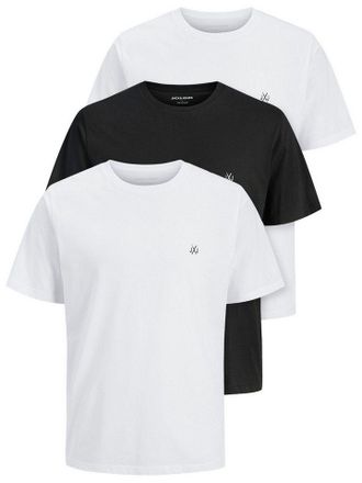 Jack & Jones Print-Shirt 3er Pack JXJ TEE (3-tlg) (3 St&uuml;ck) etwas l&auml;nger geschnitten, nicht zu kurz