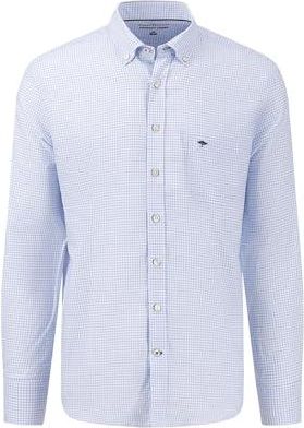 Fynch-Hatton Weiches Oxford Hemd aus Baumwolle White/Blue L Chemise à Bouton Bas, Bleu, L Mixte
