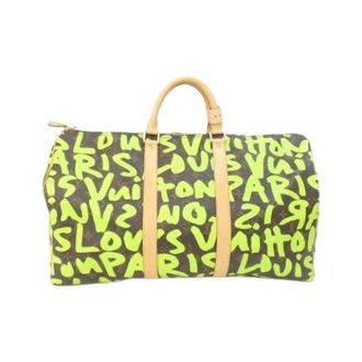 Louis Vuitton unisex, Pre-owned, Multicolore, Taille: ONE Size Pre-owned Monogram Graffiti Keepall Boston Bag