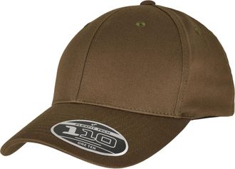 Flexfit Unisex 110 Curved Visor Snapback Baseballkappe, Olive, one Size