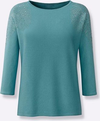 Cr&eacute;ation L Strickpullover Lyocell-Mix-Pullover 3/4-Arm Feinstrick, Jersey