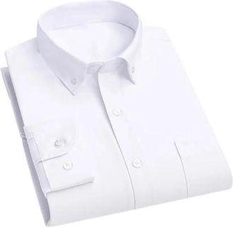 Generic Chemise en coton &agrave; manches longues pour homme - Motif &eacute;cossais Oxford - Style d&eacute;contract&eacute; - Solide - Imprim&eacute; r&eacute;gulier, Cx17, 4XL