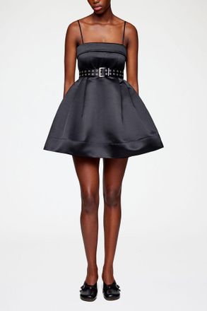 Ganni Robe en satin noir - Taille 44 - Pour Femme