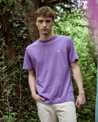 Faguo T-shirt chin&eacute; violet coton bio
