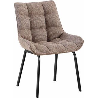 Clp Chaise de salle &agrave; manger Saranda Marron terre Tissu