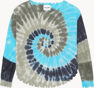 Kujten Pull cachemire col rond tie & dye - Pull Mela Sunny