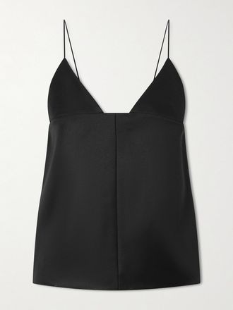 Brandon Maxwell Caraco En Laine Et En Soie M&eacute;lang&eacute;es The Bridges - Noir