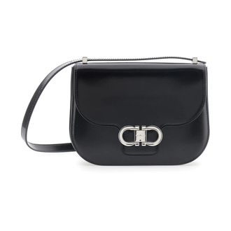 Ferragamo Double Gancio Flap Umh&auml;ngetasche - - Bags - Damen - Schwarzk - ONE SIZE