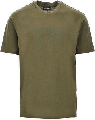 Emporio Armani Lyocell-blend jersey T-shirt with logo print Man XL